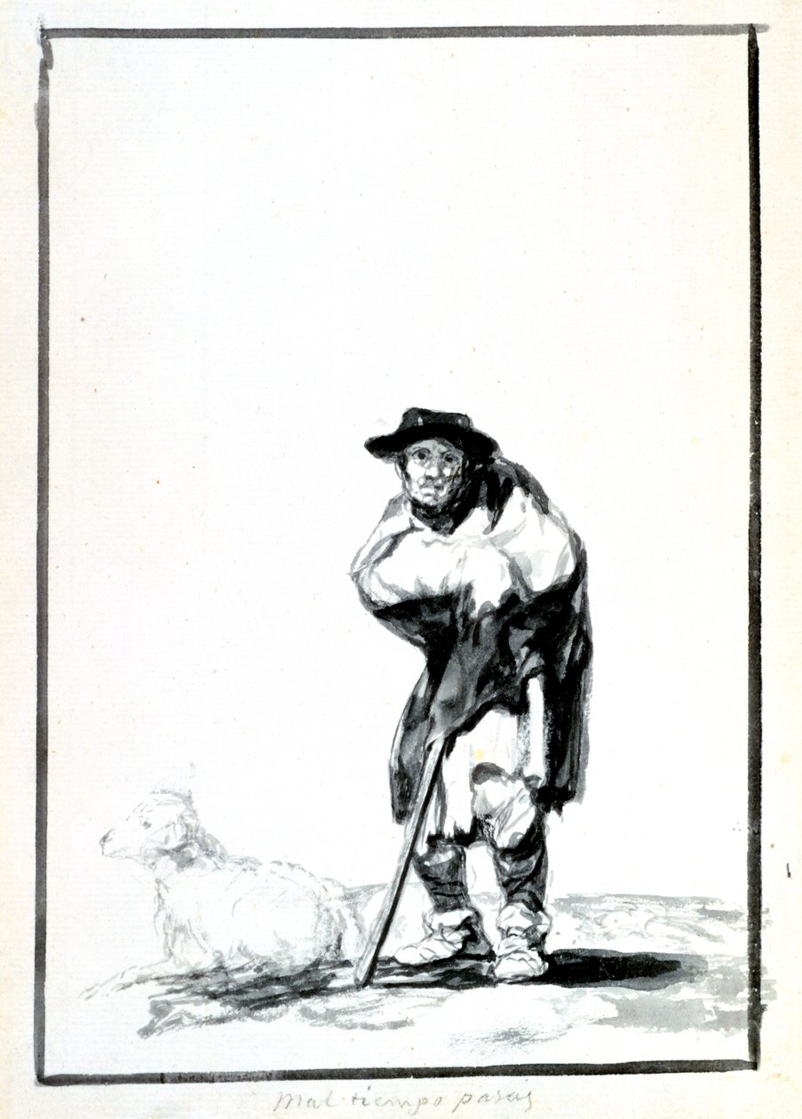El pastor | Francisco de Goya | Impresión de arte