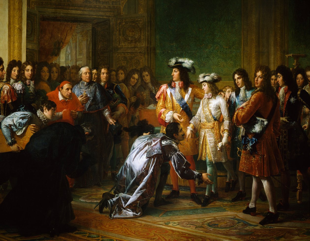 Reconocimiento del Duque de Anjou como Rey de España, pintura de ...