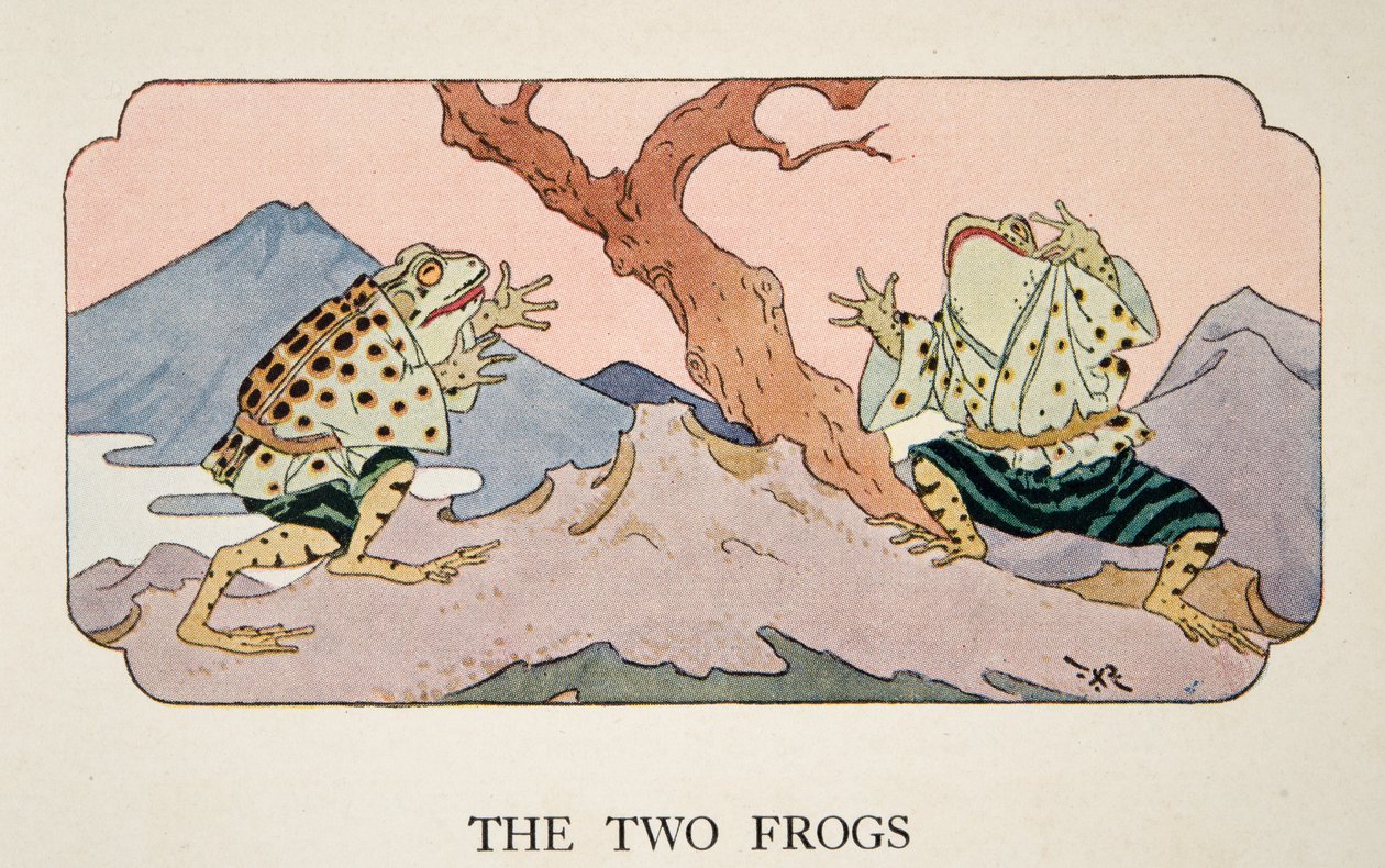 Las Dos Ranas, ilustración de Little Peaching y Otros Cuentos del Viejo ...