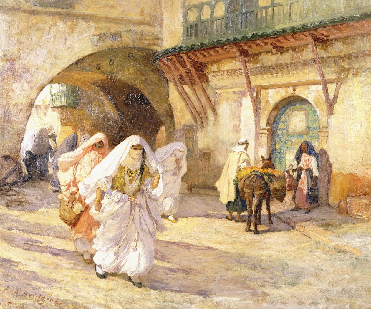 Mujeres Árabes en una Calle | Frederick Arthur Bridgman