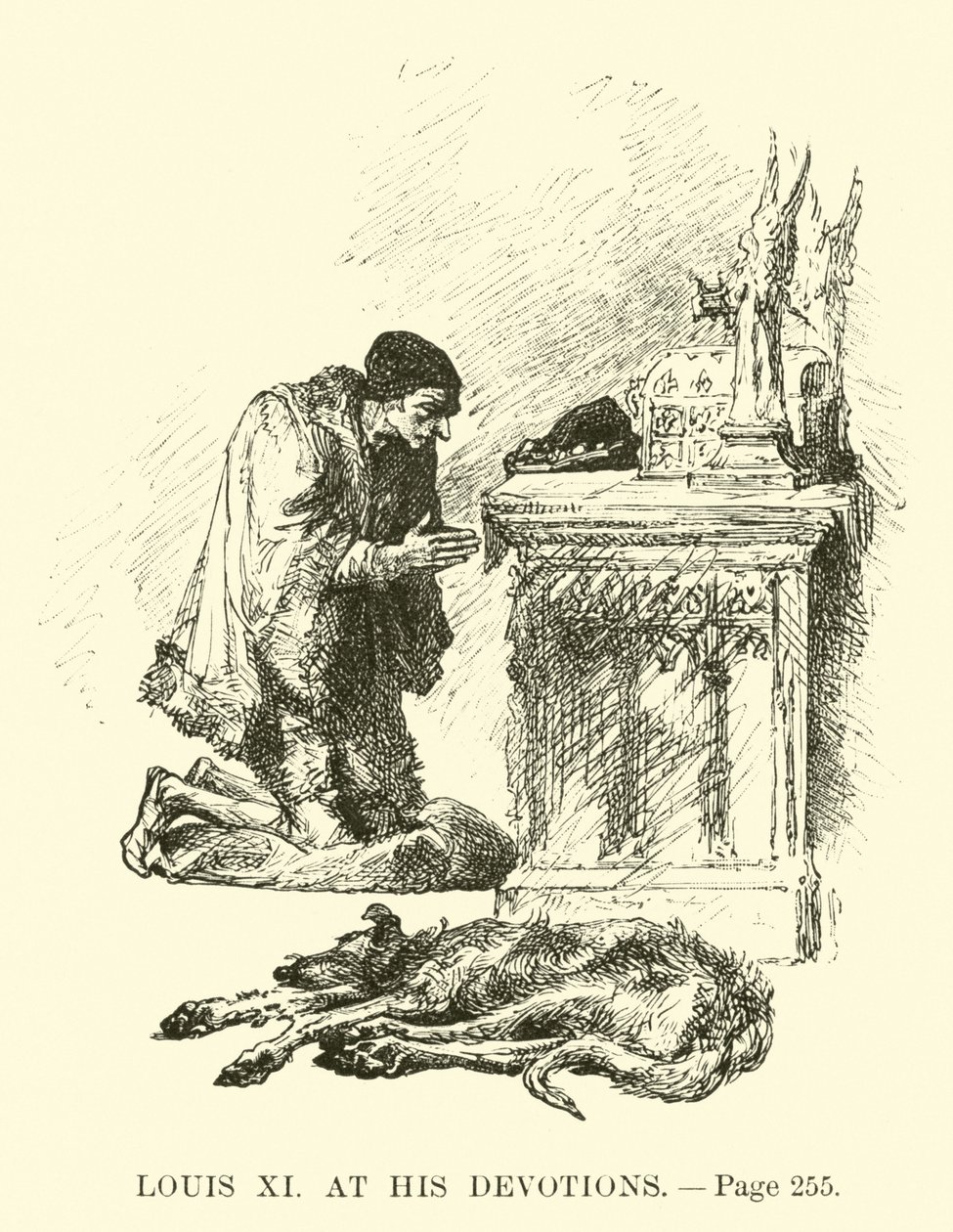 Luis XI en sus devociones | French School
