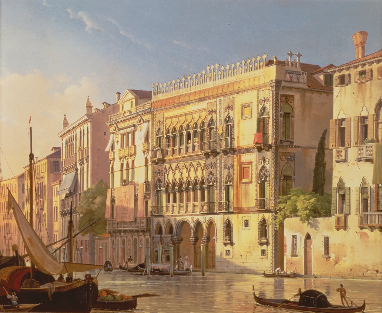 La Ca' d'Oro, Venecia | Friedrich Nerly | Impresión de arte