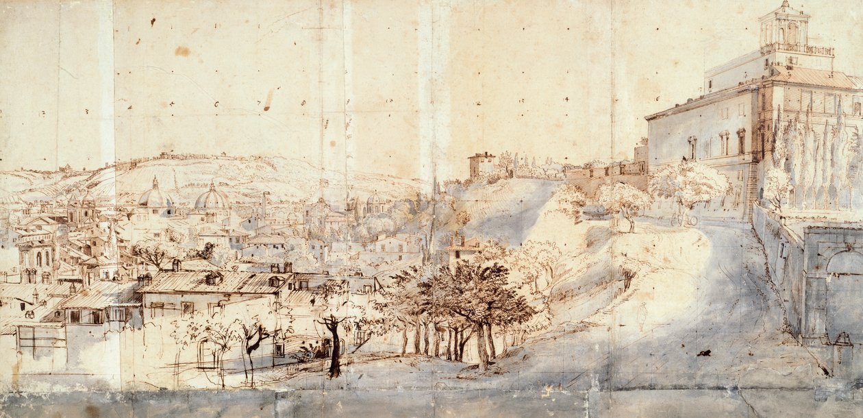 Villa Medici en Roma | Gaspar van Wittel | Impresión de arte
