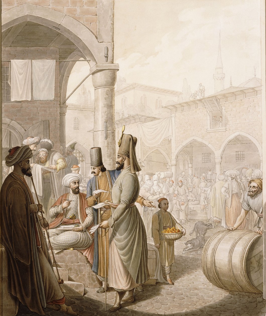 En el bazar | Georg Emanuel Opitz | Impresión de arte