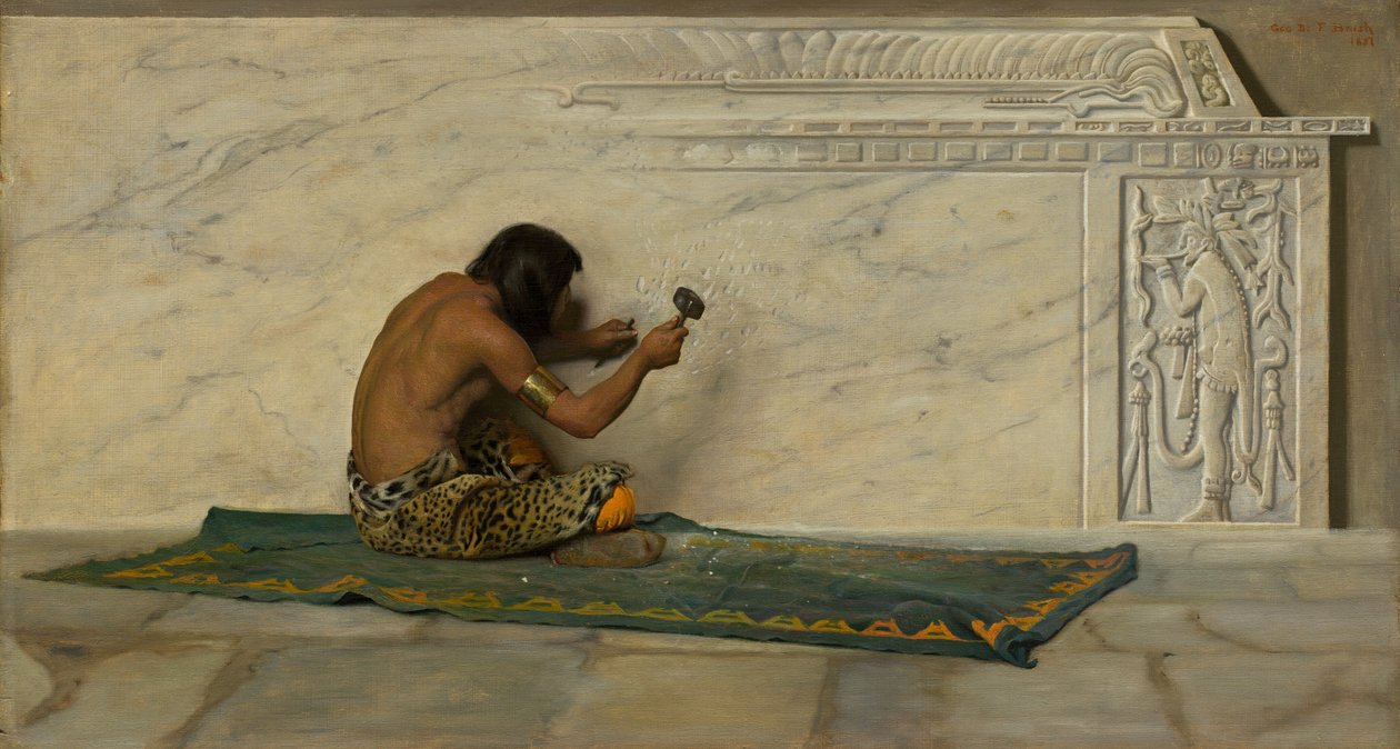 Un escultor azteca, 1887 | George de Forest Brush
