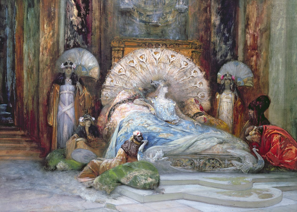 Sarah Bernhardt en el papel principal de 'Teodora', de Victorien Sardou ...