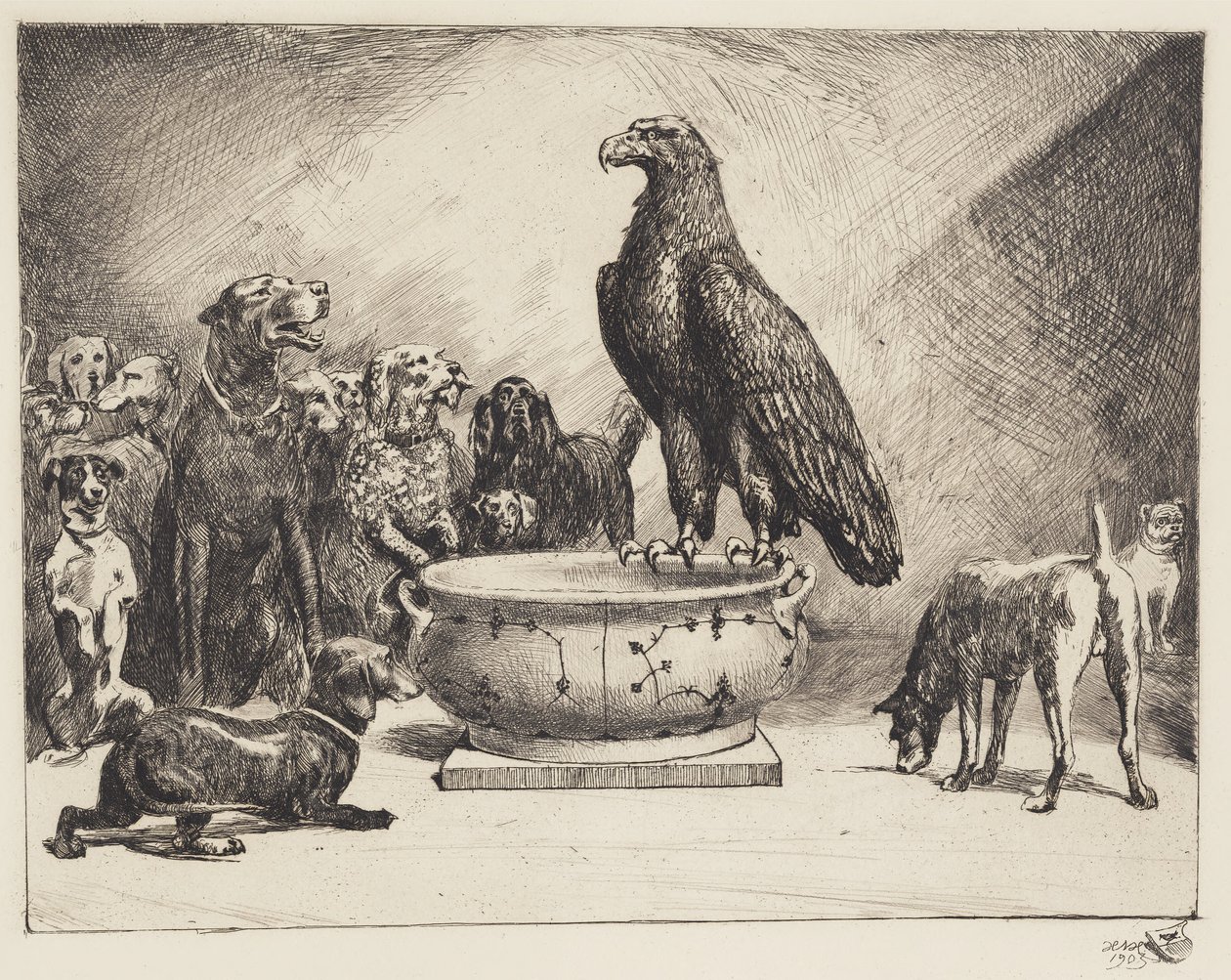 El águila y los perros | Hans Nikolaj Hansen