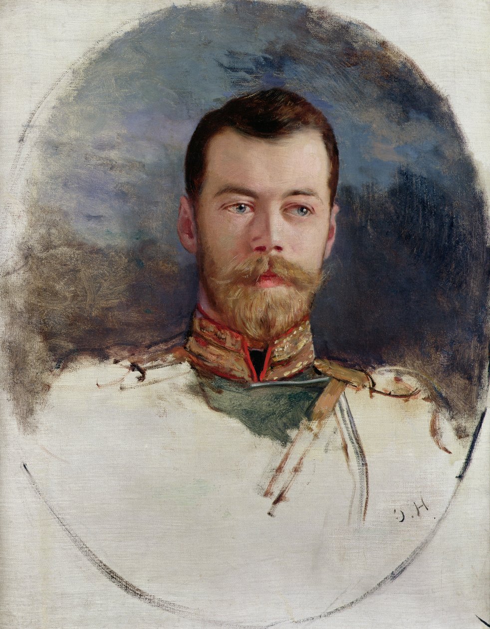 Estudio para un retrato del zar Nicolás II (1868-1918) 1898