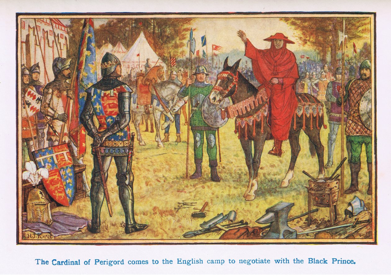 El cardenal de Perigard llega al campamento inglés para negociar con el ...