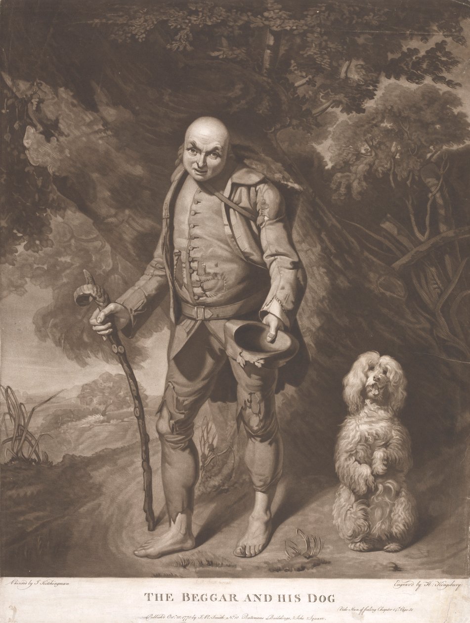 El mendigo y su perro | Henry Kingsbury | Impresión de arte