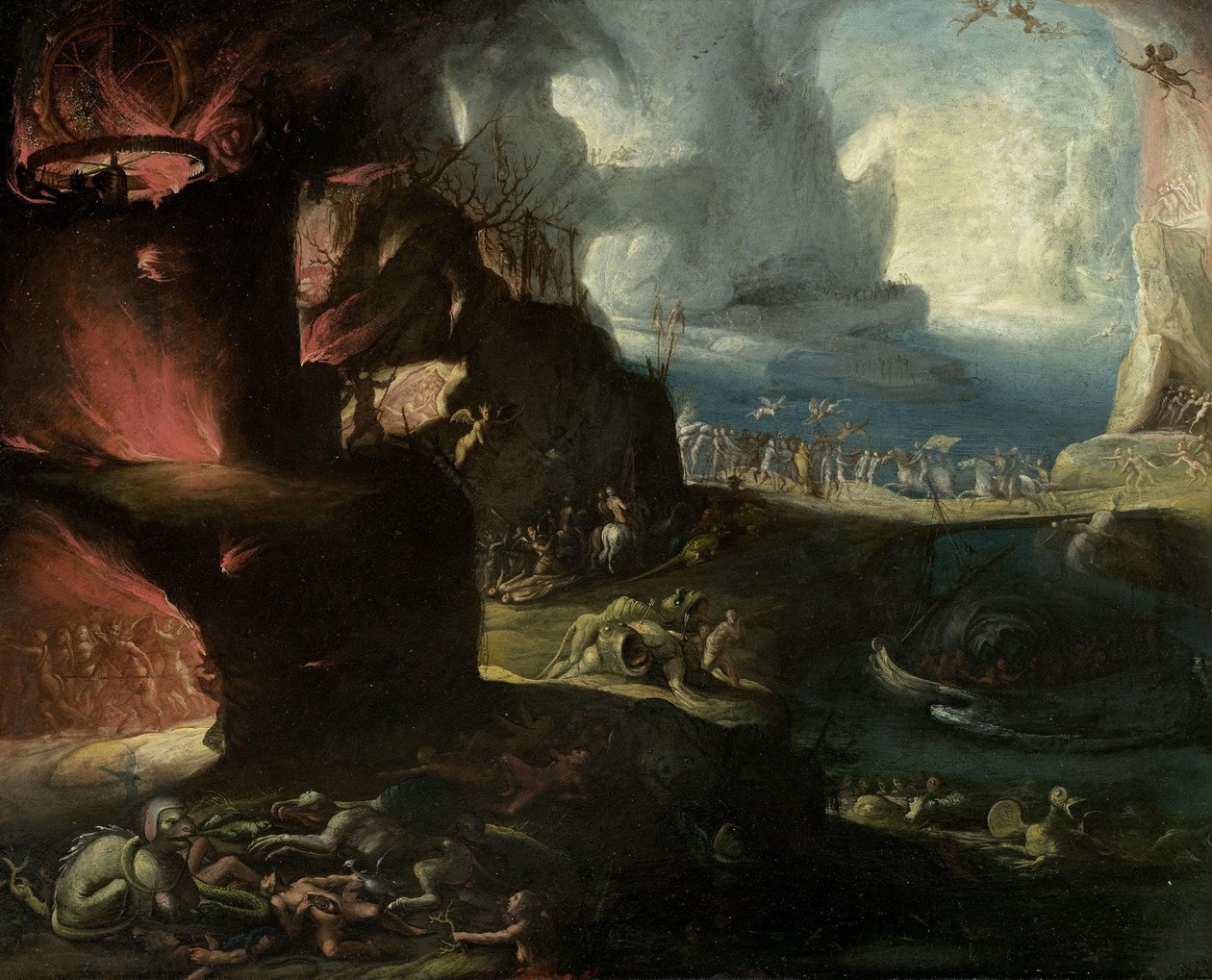 Paisaje infernal | Hieronymus Bosch | Impresión de arte