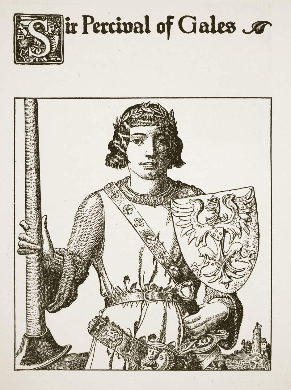 Sir Percival de Gales, ilustración de 'La historia de los campeones de ...