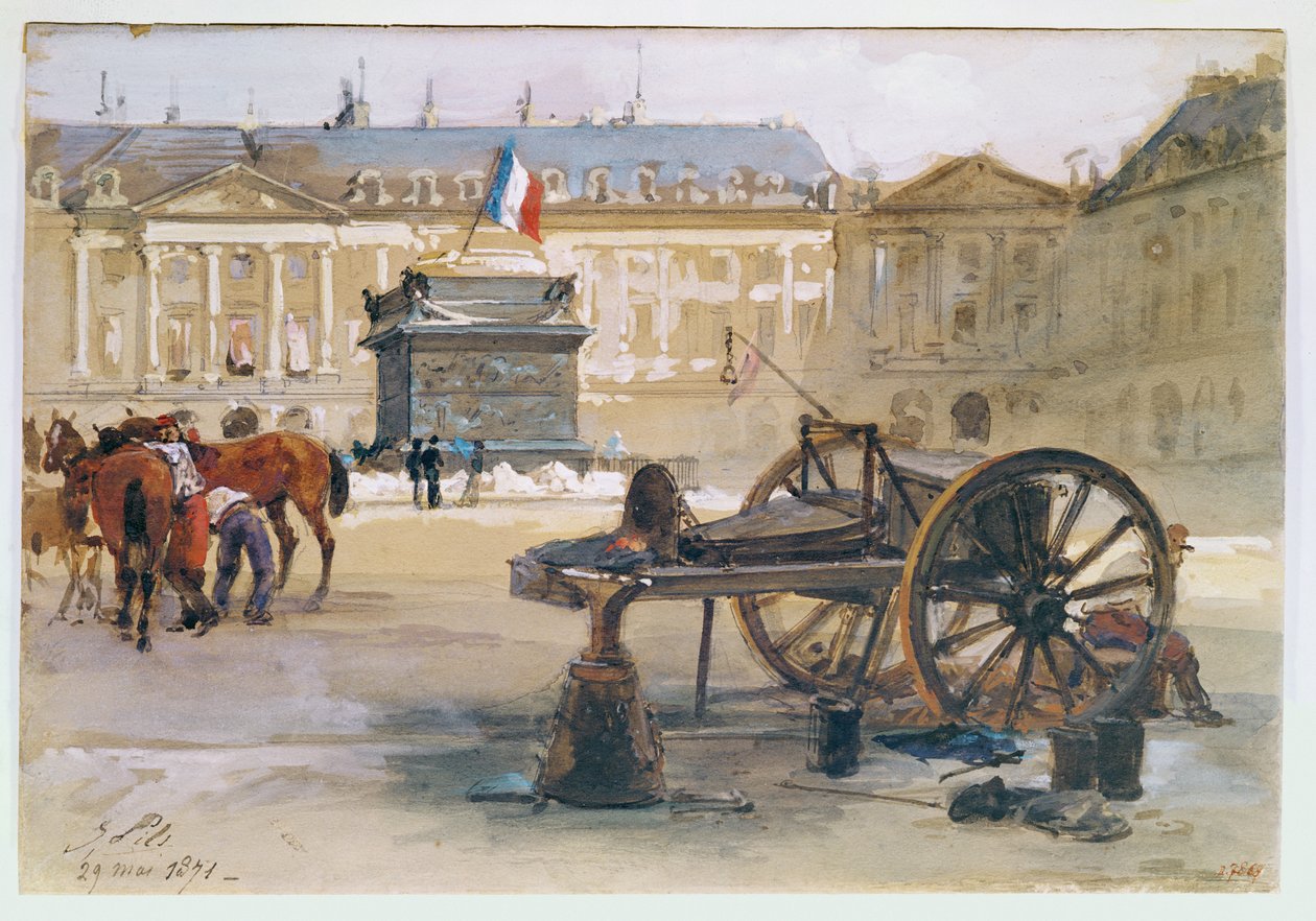 Comuna de París: la caída de la columna de Vendome, 29 de mayo de 1871