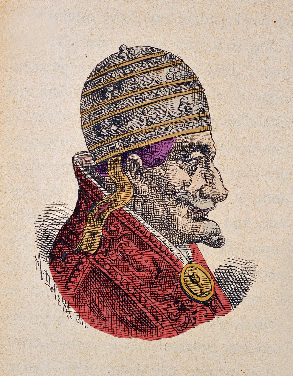 Retrato del Papa Inocencio XI (Inocenzo, Innocentius) (1676-1689), 1898 ...