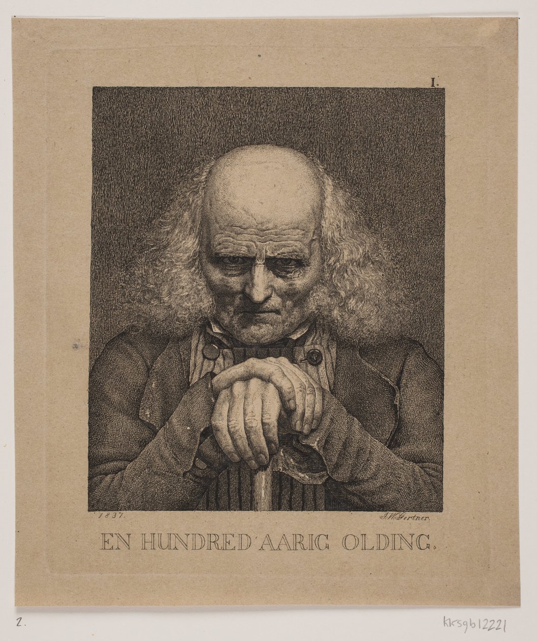 Un anciano centenario | J.V. Gertner | Impresión de arte