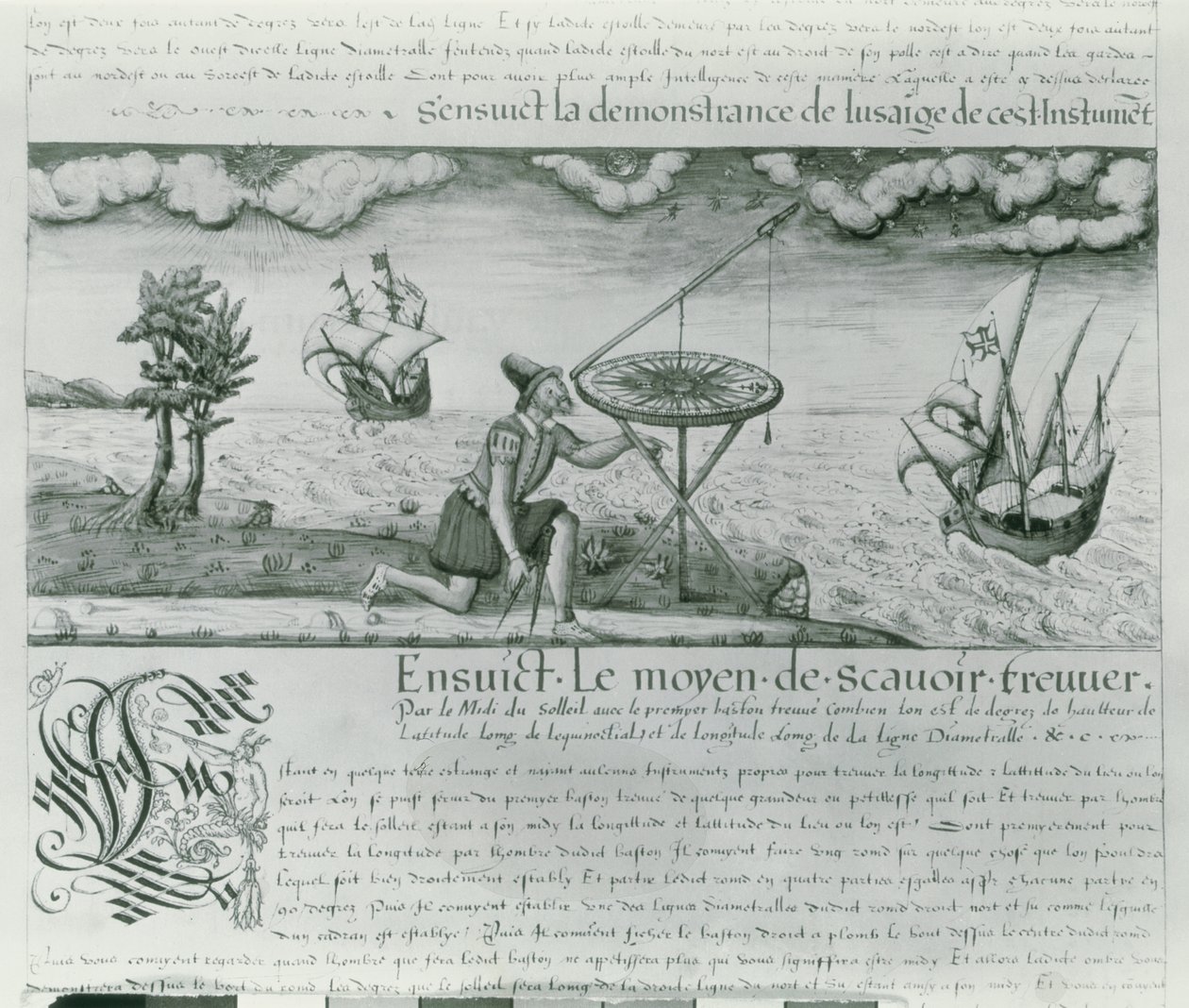 Ms Fr 150 fol.21r La Utilización del Sextante, de 'Les Premieres ...