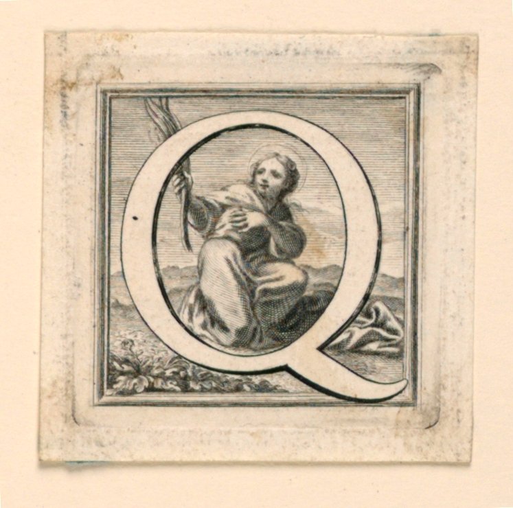 Letra capital decorada Q | Jakob Frey | Impresión de arte