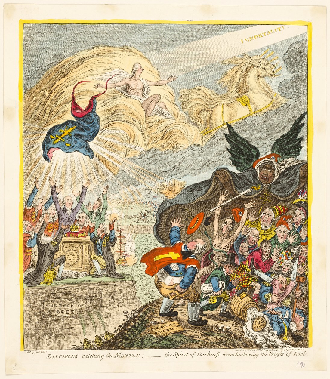 Discípulos Capturando el Manto | James Gillray