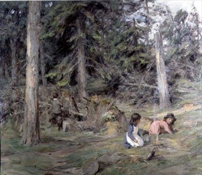 Alrededor de una fogata | James Riddel | Impresión de arte