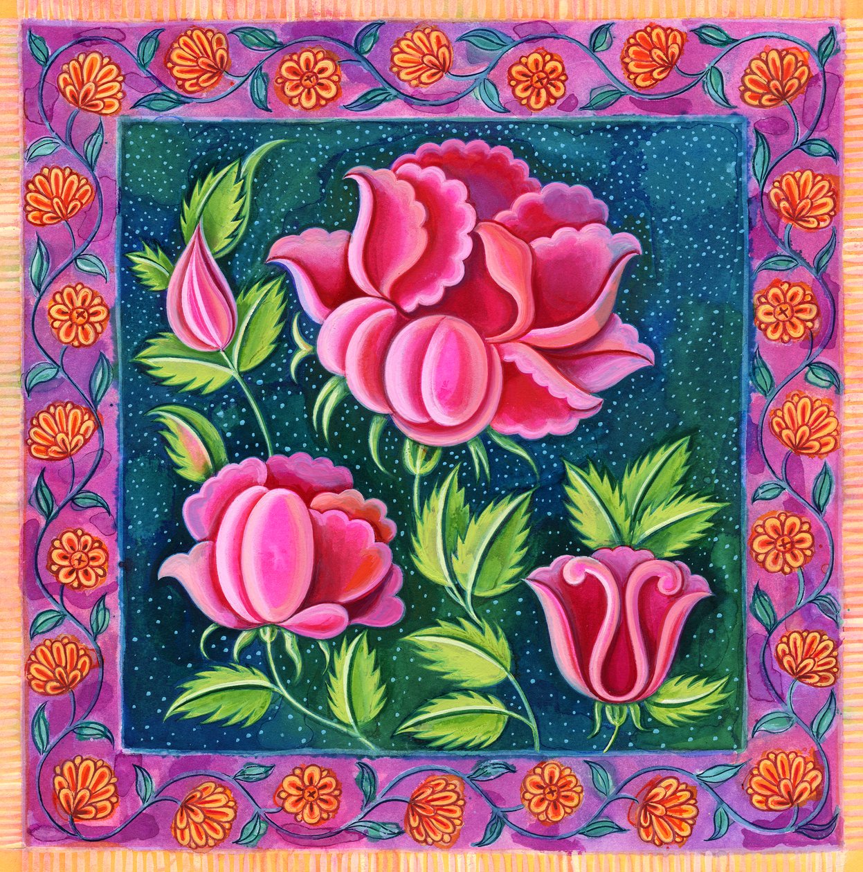 Flores Rosadas | Jane Tattersfield | Impresión de arte
