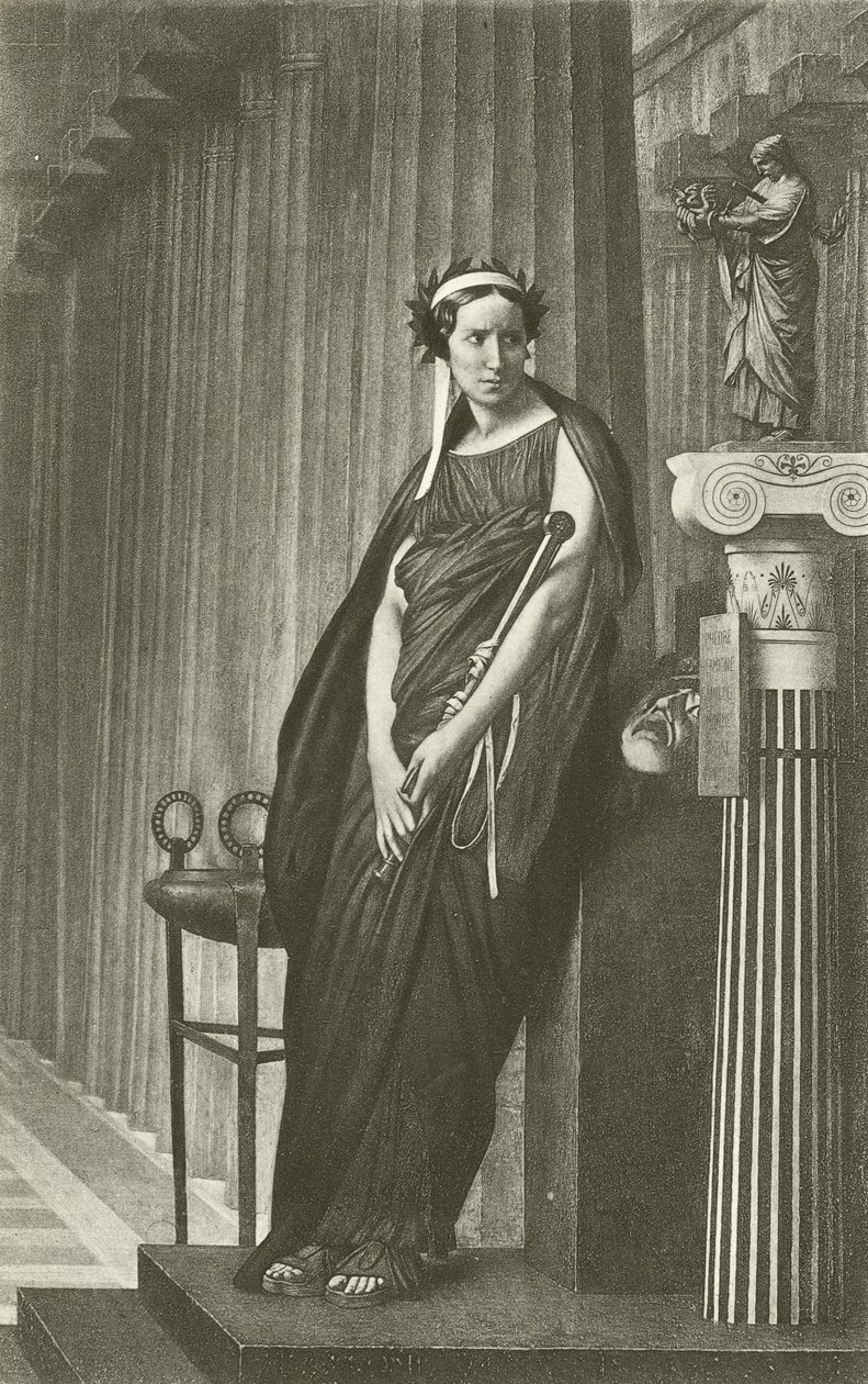 Raquel como la Musa de la Tragedia Griega | Jean Leon Gerome