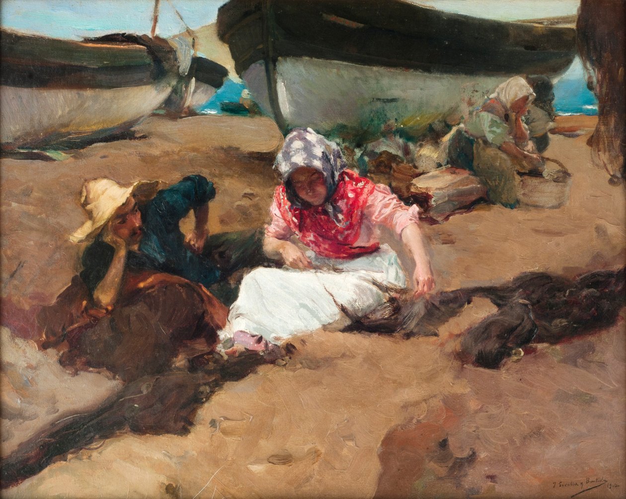 Remendando la Red | Joaquin Sorolla y Bastida
