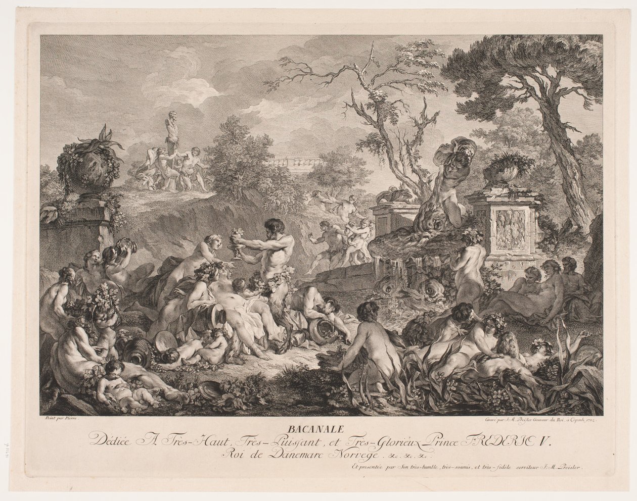 Bacanal | Johan Martin Preisler | Impresión de arte