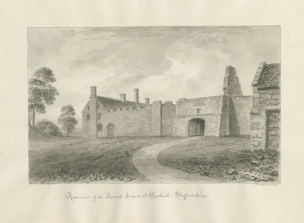 Rushall Hall | John Buckler | Impresión de arte