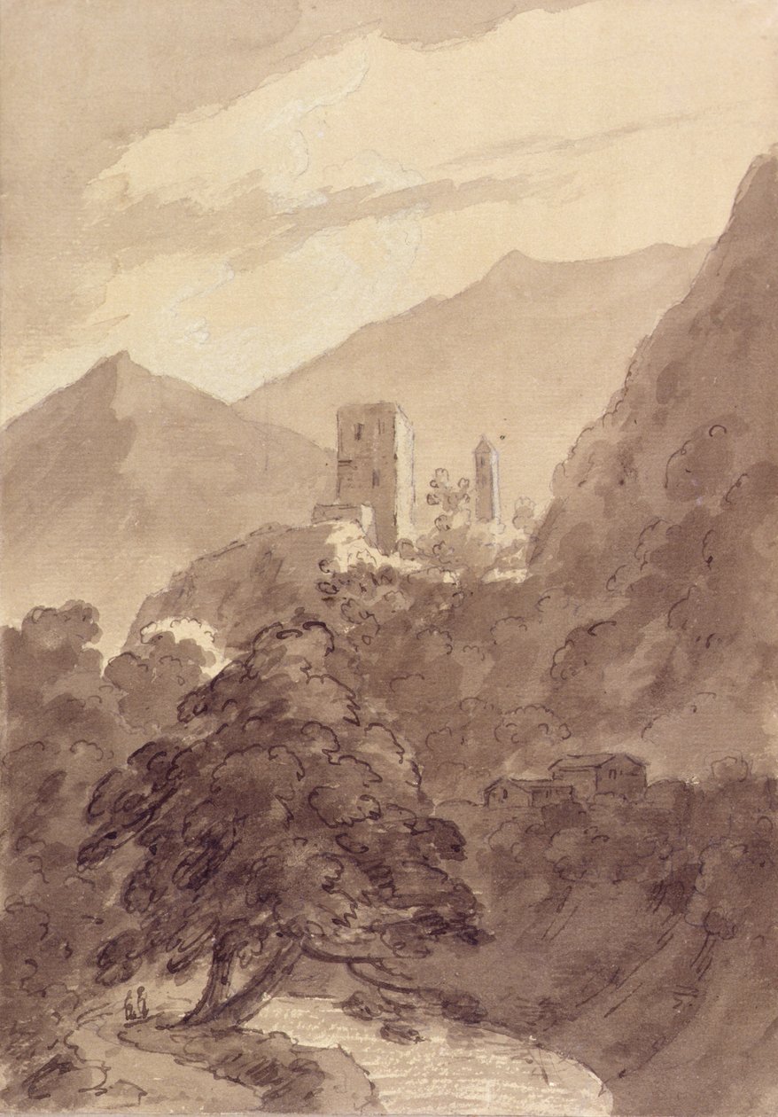 En los Grisones | John Robert Cozens | Impresión de arte