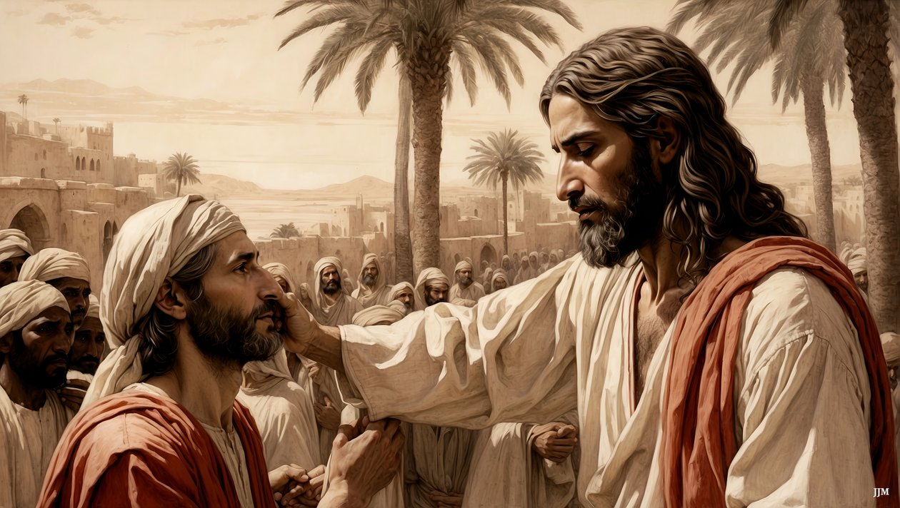 Jesús_cura al mendigo ciego_03 | Josef Johann Michel