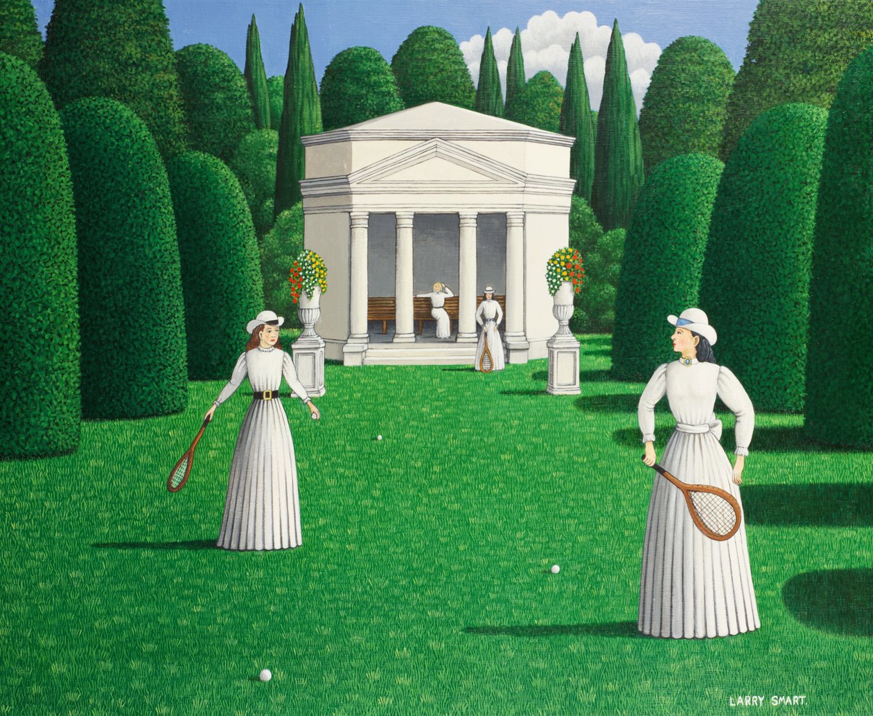 Damas eduardianas jugando al tenis, 1978 | Larry Smart