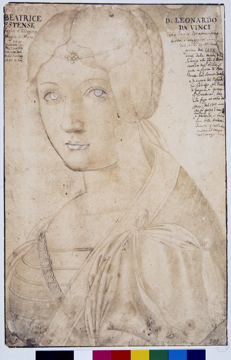 Retrato de Beatrice d'Este (1475-1497) | Leonardo da Vinci