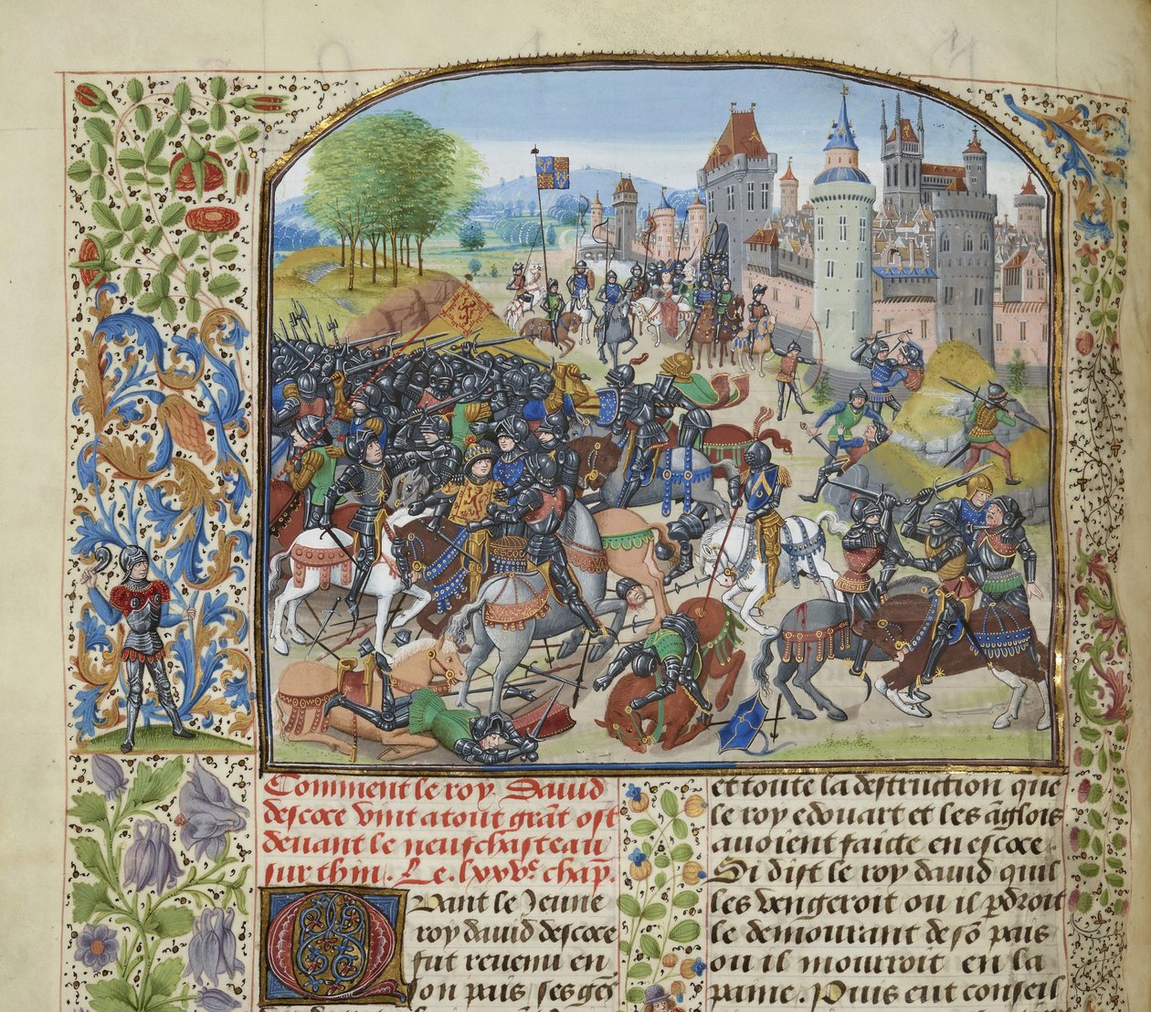 La batalla de Neville's Cross el 17 de octubre de 1346, ca. 1470-1475