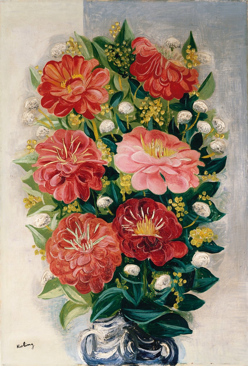 Flores en un jarrón (óleo sobre lienzo) | Moise Kisling