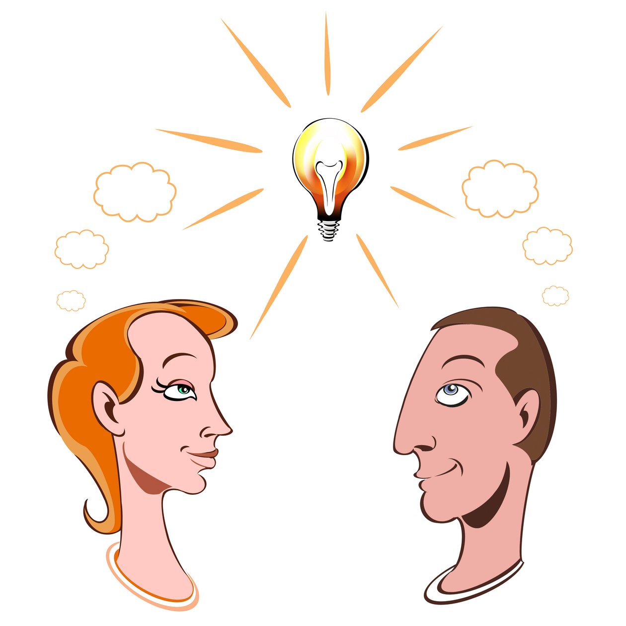 Dos cabezas piensan mejor que una - ilustración del proverbio