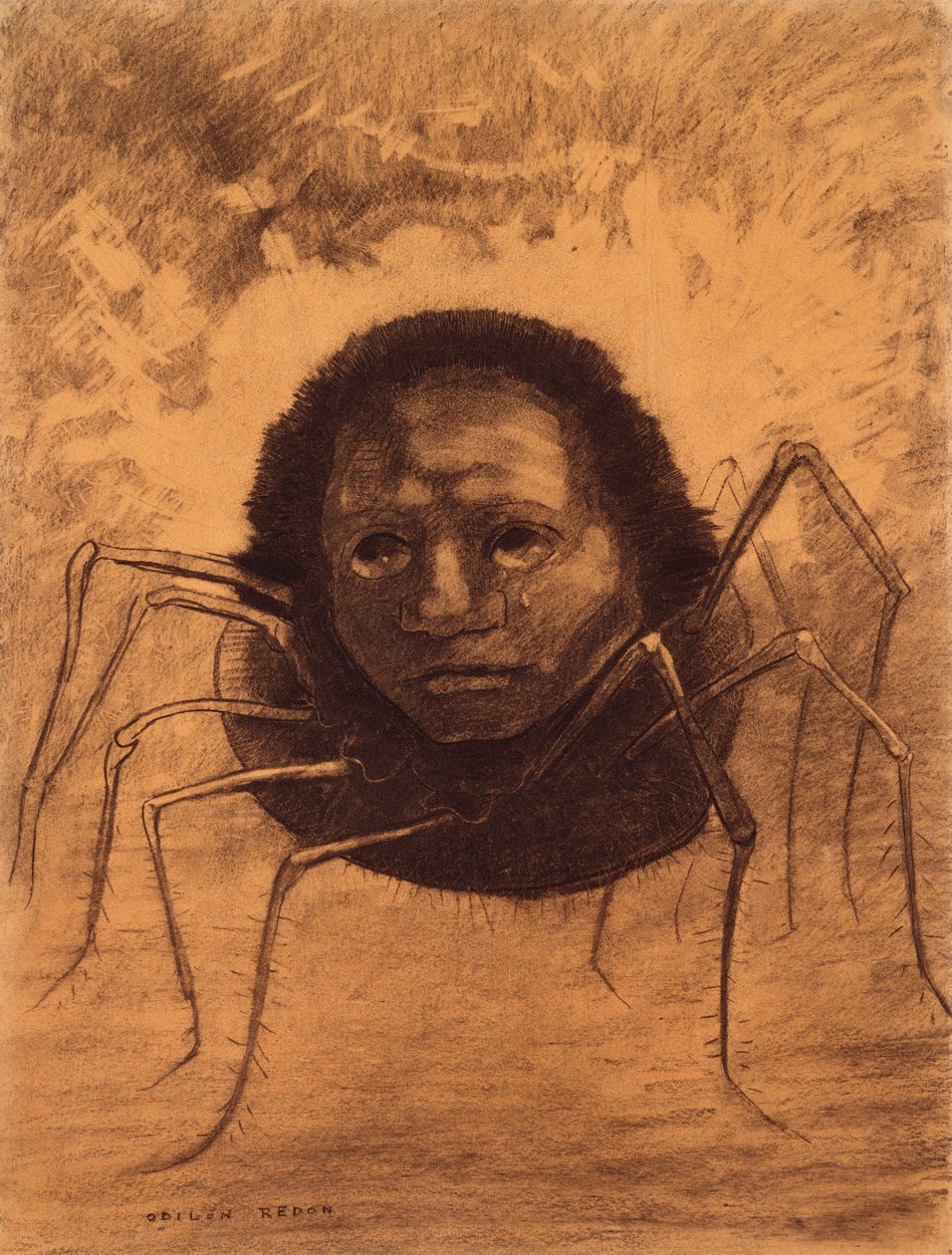 La araña que llora | Odilon Redon | Impresión de arte