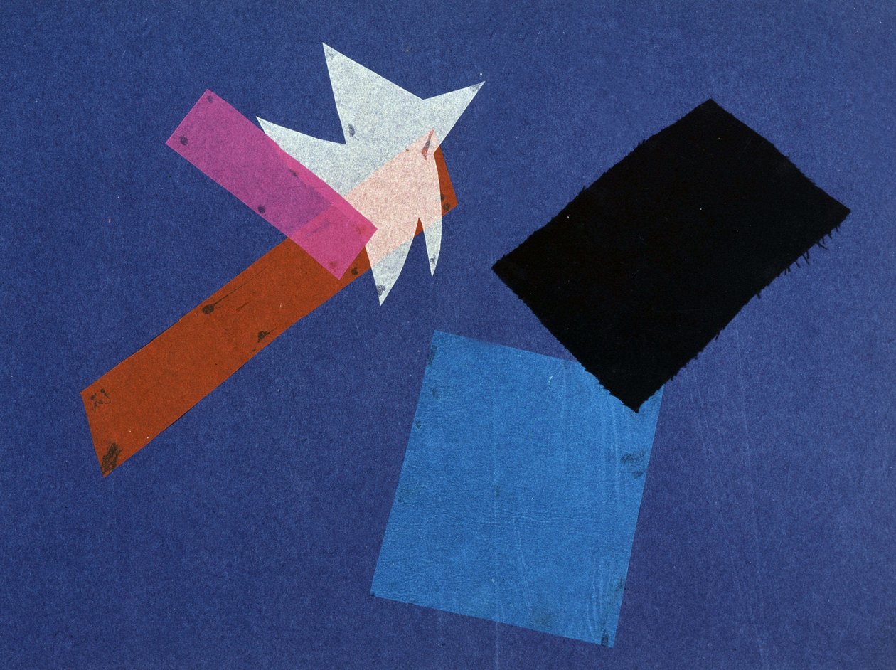 Guerra Universal: Obra de collage de Olga Rosanova, enero de 1916