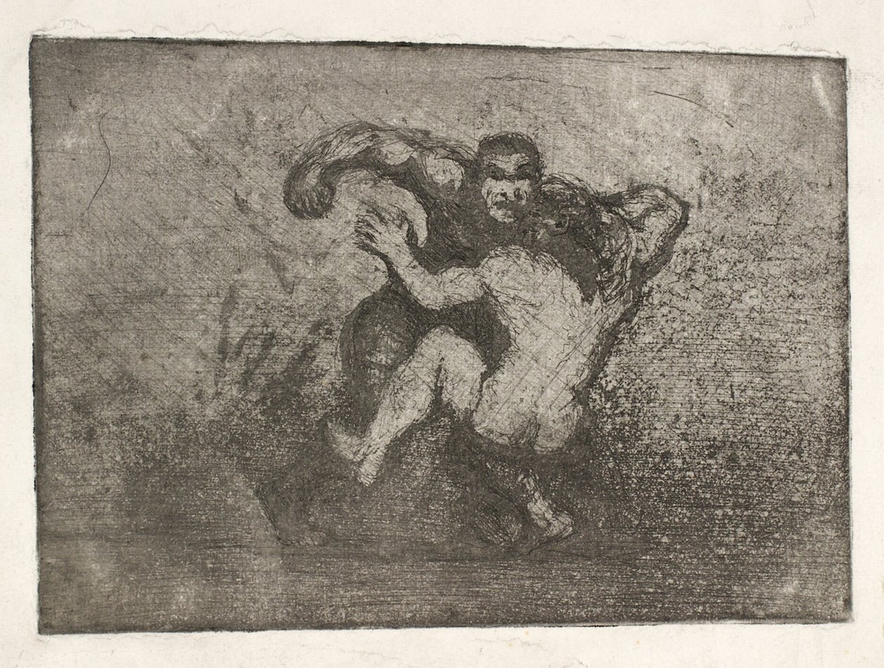 dos hombres peleando | Oluf Hartmann | Impresión de arte