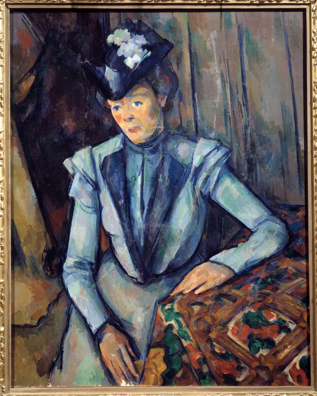 Mujer de Azul | Paul Cézanne | Impresión de arte
