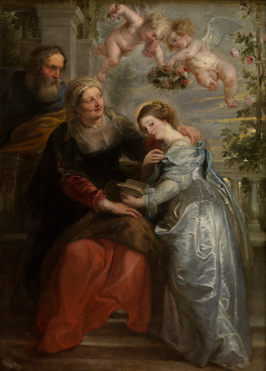 La educación de María, c.1630-35 (óleo sobre lienzo)