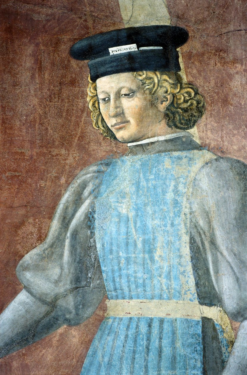 Detalle de La Leyenda de la Vera Cruz mostrando la tortura del judío, de Piero della Francesca