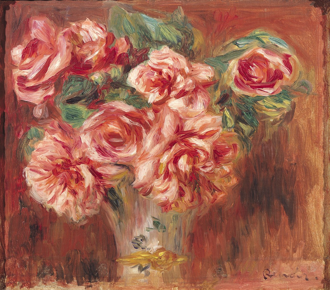 Rosas en un jarrón | Pierre-Auguste Renoir
