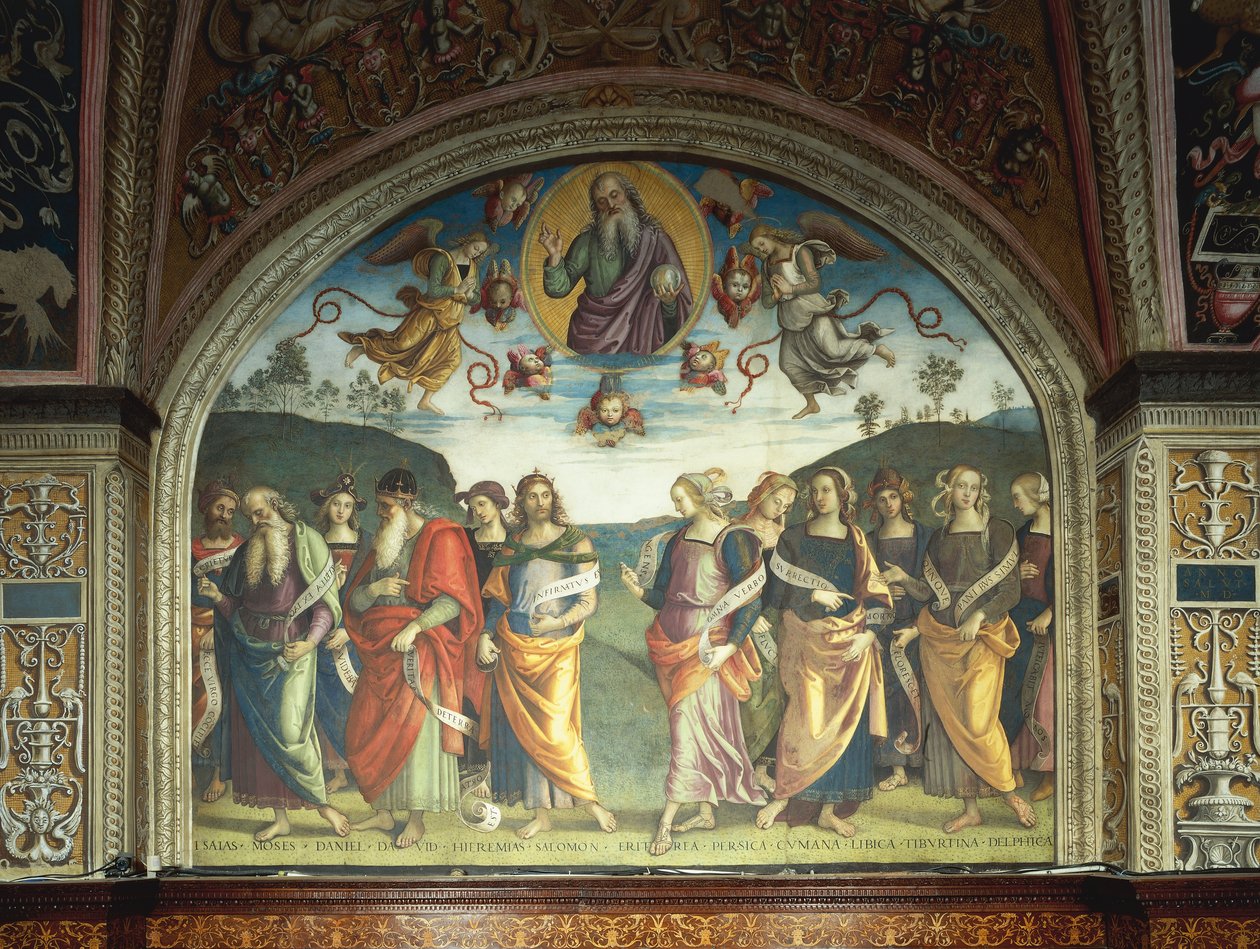 Santo Padre con profetas y sibilas | Pietro Perugino
