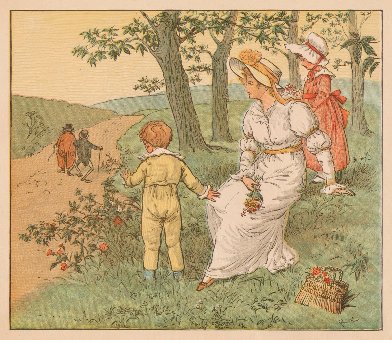 Caminando hacia Mouseys Hall | Randolph Caldecott