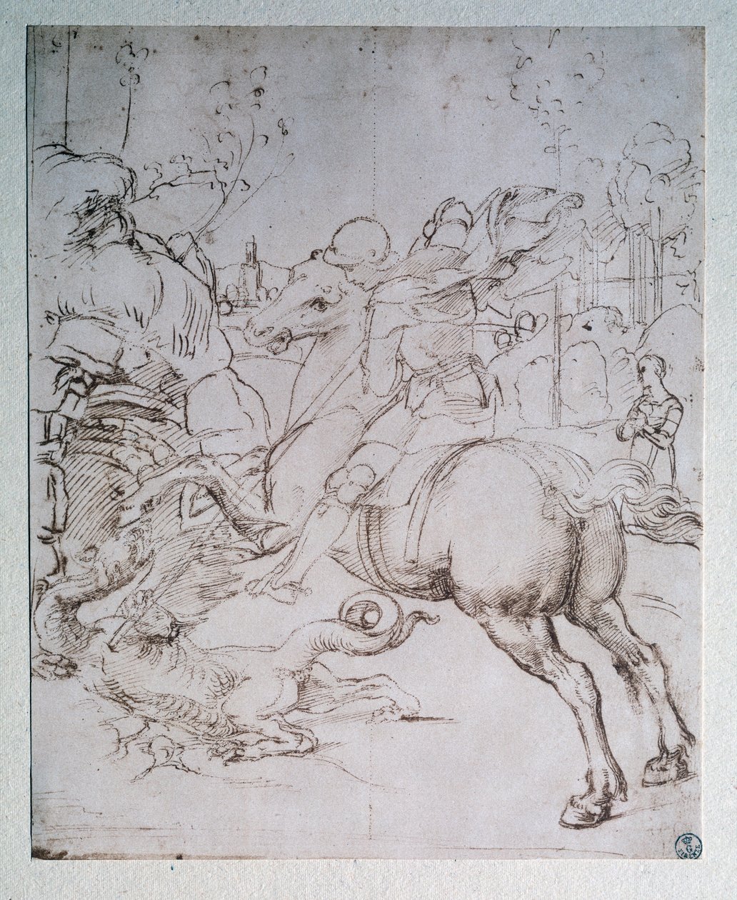 San Jorge y el Dragón | Raphael | Impresión de arte