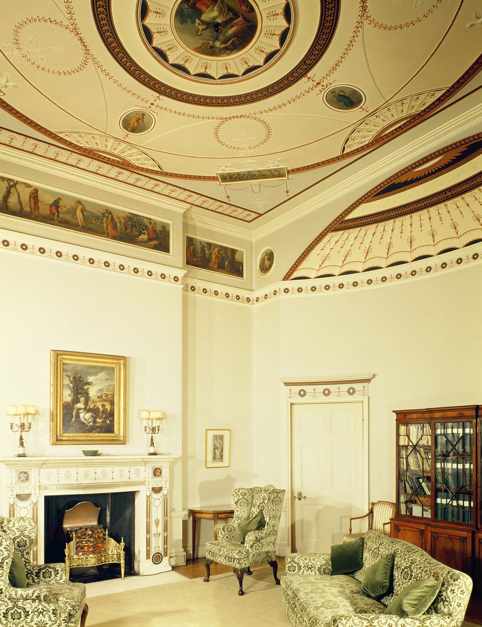 La Sala Etrusca diseñada por Robert Adam en estilo neoclásico, 1777