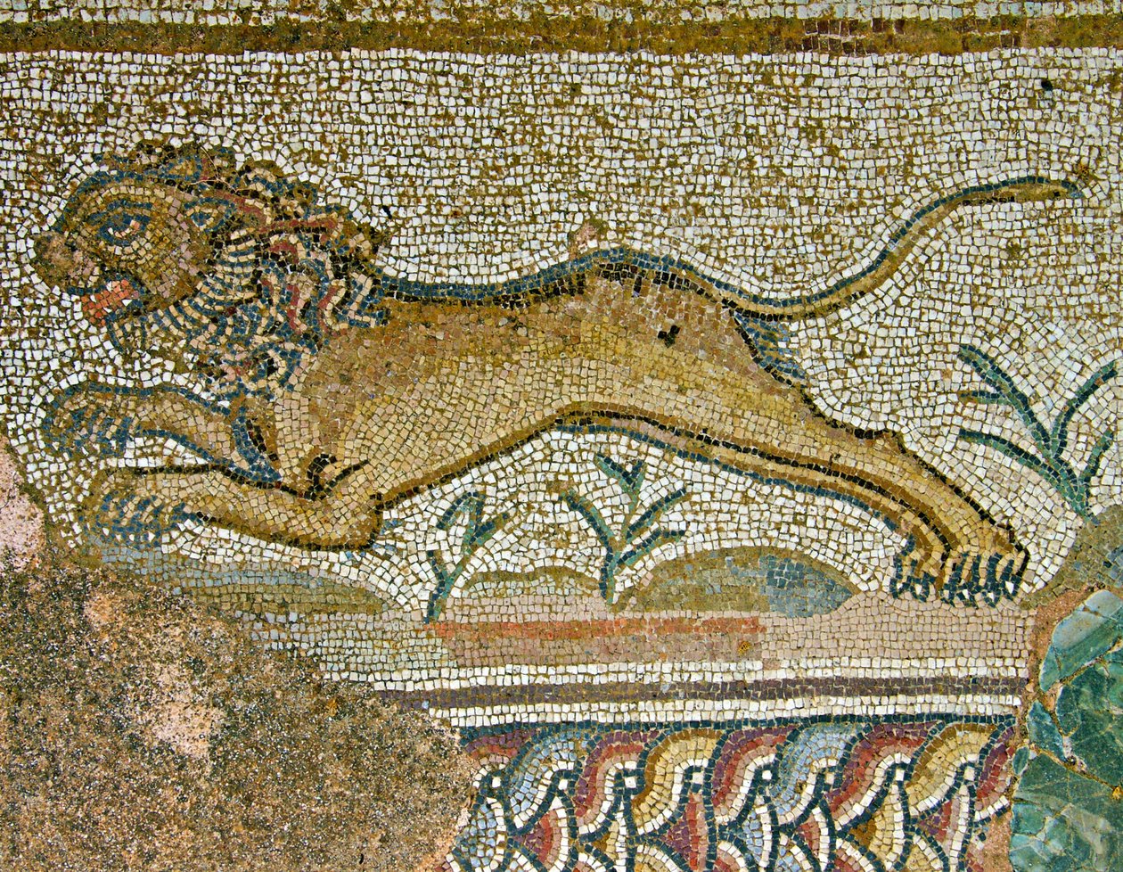 Escena de caza (detalle de un león) | Roman