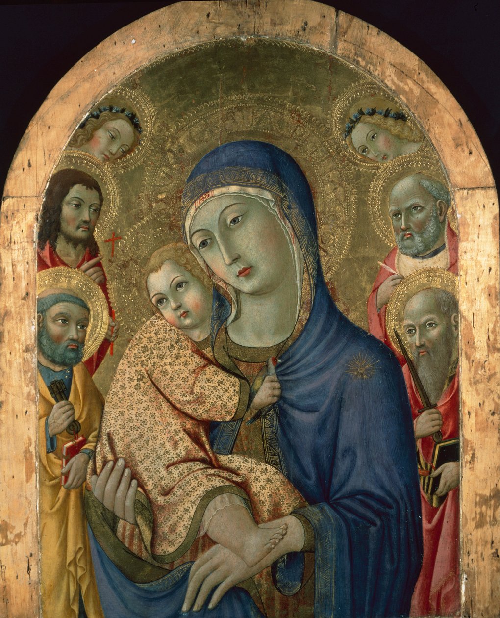 La Madonna y el Niño con Santos y Ángeles