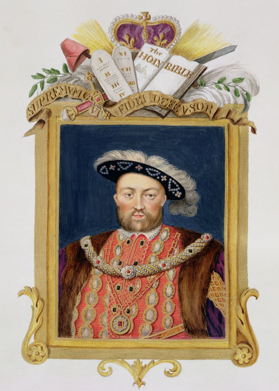 Retrato de Enrique VIII (1491-1547) como Defensor de la Fe de 'Memorias ...