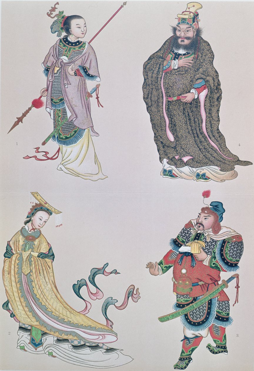 Héroes y heroínas de la historia china, incluyendo a la emperatriz Wu
